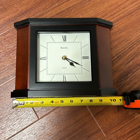 Bulova | Accents | Bulova Quartz Mantel Shelf Desk Clock Wood Cherry ...